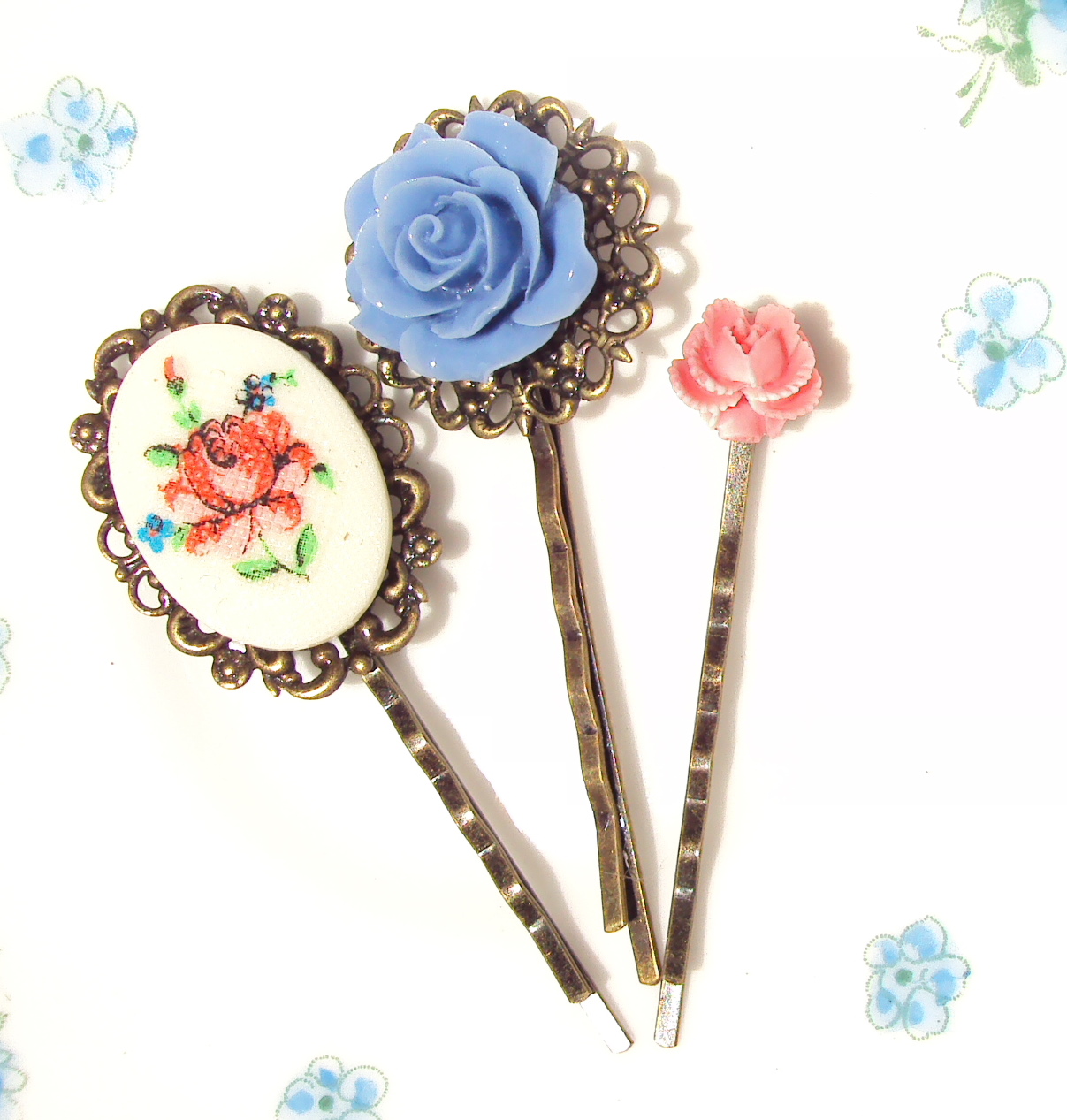 Flower Hair Pin Set on Luulla
